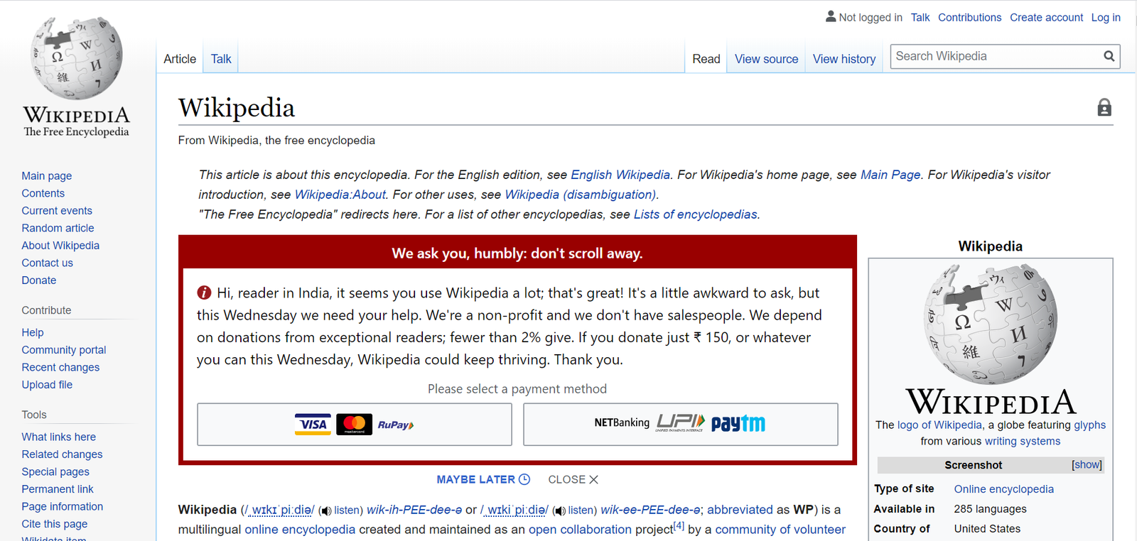 Why Is Wikipedia Asking Us For Donations? - DU EXPRESS