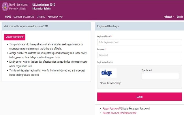 DU Admissions: Application Form Begins; Edit Option Open For UG ...